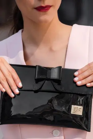 CAVALINHO All In 68 Patent Leather Clutch Bag - Black