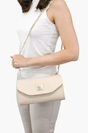 CAVALINHO All In 491 Patent Leather Clutch Shoulder Bag - Beige