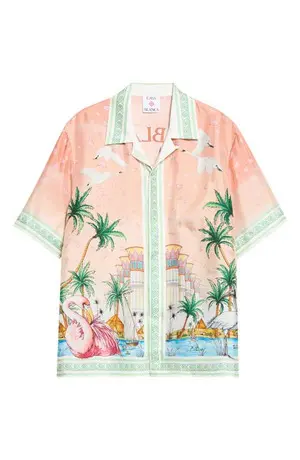 Casablanca Ethereal Print Silk Camp Shirt - Silk Twill
