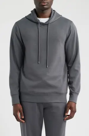 Daniel Buchler Drawstring Hoodie - Charcoal