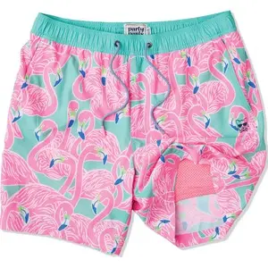 PARTY PANTS Flockin' Aye Happy Hour 5-inch Swim Trunks