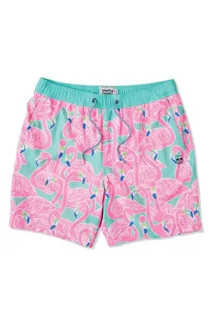 PARTY PANTS Flockin' Aye Happy Hour 5-inch Swim Trunks