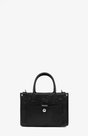 CAVALINHO Cavalo Lusitano 524 Embossed Leather Handbag - Black