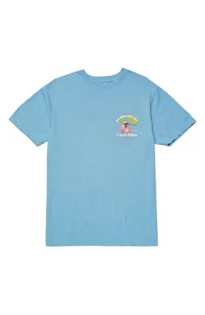 PARTY PANTS Permanent Vacay Graphic T-shirt - Light Blue