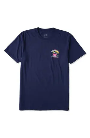 PARTY PANTS Permanent Vacay Graphic T-shirt - Navy Blue
