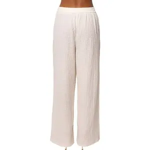 JLUXLABEL Unwind Textured Wide-leg Pants