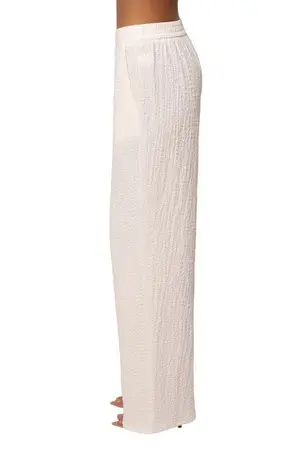 JLUXLABEL Unwind Textured Wide-leg Pants