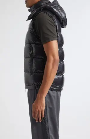 Moncler Bormes Down Puffer Vest With Removable Hood