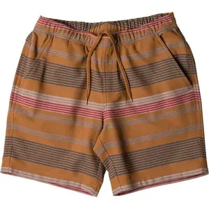 KAVU Seaboard Striped Shorts - Bronze Brown