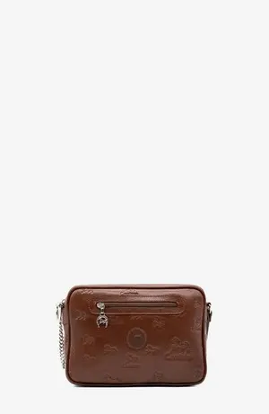 CAVALINHO Cavalo Lusitano 251 Embossed Leather Crossbody Bag - Camel Brown