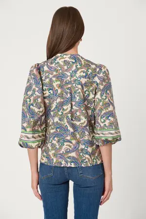 Shoshanna Paisley Print Silbi Top