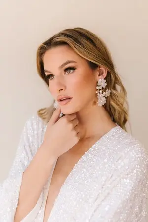 POPPY LANE Olive Bridal Earrings