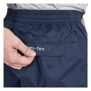TRESPASS Adults Waterproof Qikpac Pants - Dark Navy