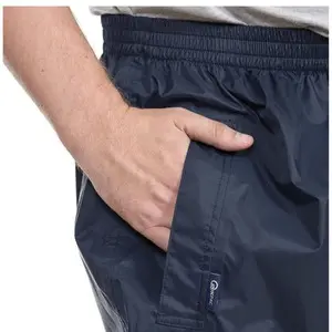 TRESPASS Adults Waterproof Qikpac Pants - Dark Navy