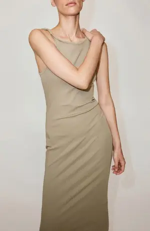 Mango Sleeveless Twist Strap Maxi Dress