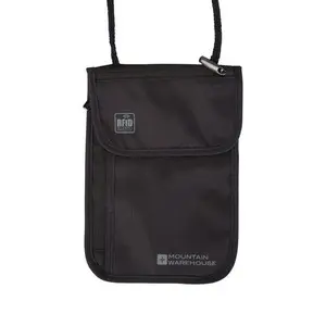 Mountain Warehouse Logo Rfid Blocking Neck Pouch - Black
