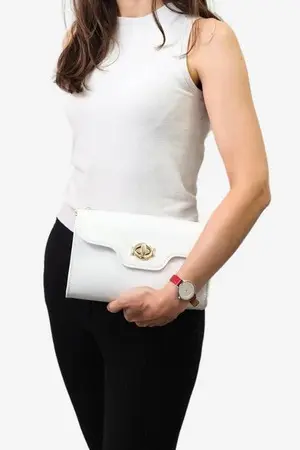 CAVALINHO Muse 535 Pebbled Leather Shoulder Bag - White
