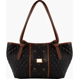 Cavalinho Monogrammed Leather Shoulder Bag - Black/brown