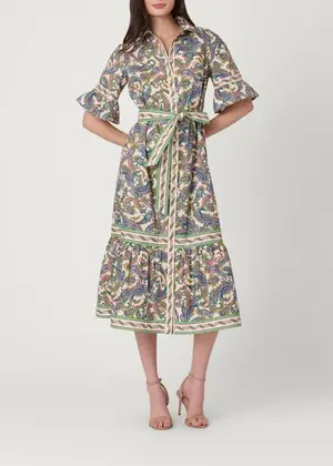 Shoshanna Pura Paisley Print Alix Dress - Ivory Multi