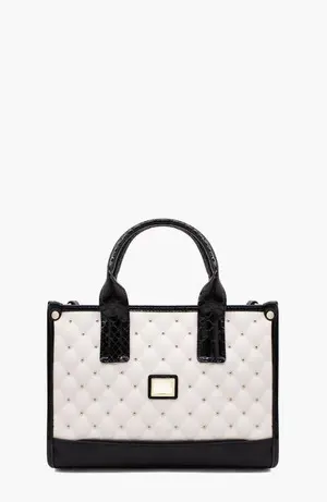 CAVALINHO Quilted Leather Handbag With Stud Accents