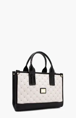 CAVALINHO Quilted Leather Handbag With Stud Accents