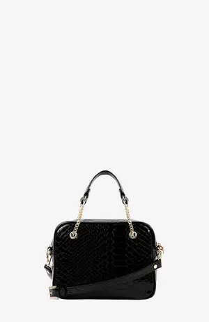 CAVALINHO Gallop 512 Patent Leather Handbag - Black