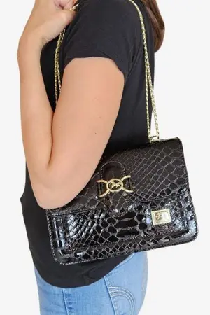 CAVALINHO Gallop 471 Patent Leather Shoulder Bag