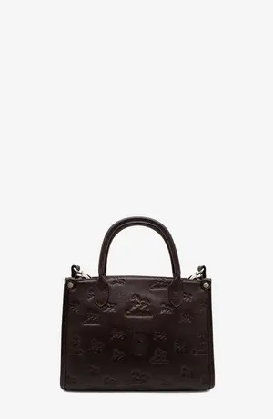 CAVALINHO Cavalo Lusitano 480 Embossed Leather Handbag - Brown