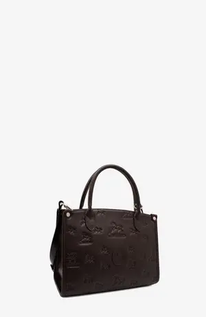CAVALINHO Cavalo Lusitano 480 Embossed Leather Handbag - Brown