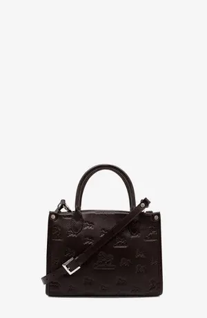 CAVALINHO Cavalo Lusitano 480 Embossed Leather Handbag - Brown