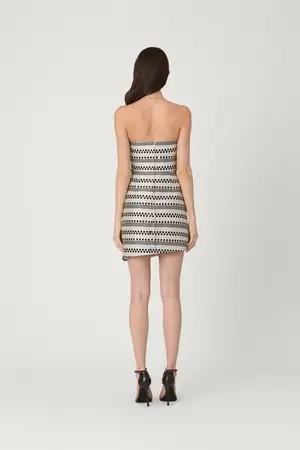 Shoshanna Mikado Striped Polka Dot Dress