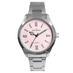 PEUGEOT Sport Stainless Steel Link Bracelet Watch 36mm - Pink
