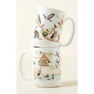 UNCOMMON GOODS Birdwatcher Interactive Qr Mug - Multi