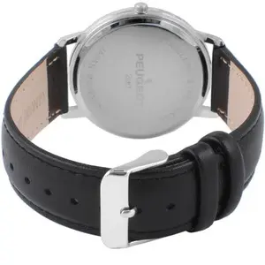 PEUGEOT Round Leather Watch - Blue