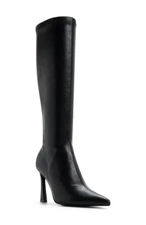 Aldo Jullieta Pointed Toe Knee High Boot - Black