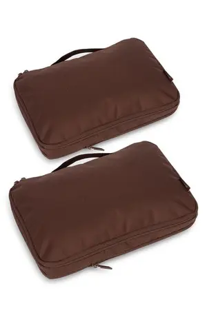 CALPAK Medium 2-piece Compression Packing Cube Set - Walnut