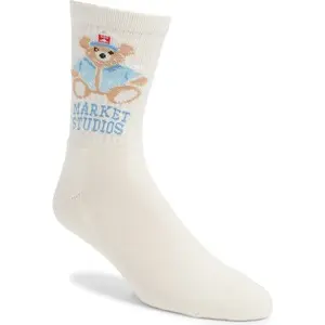 MARKET Bear Crew Socks - Cream