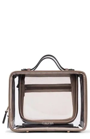 CALPAK Clear Cosmetics Case - Mocha
