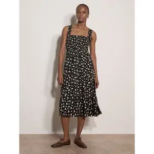 Apricot Shirred Day Dresses