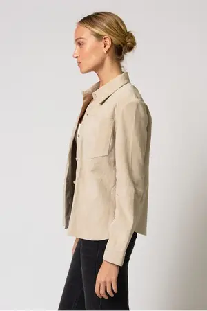 Central Park West Suede Overshirt