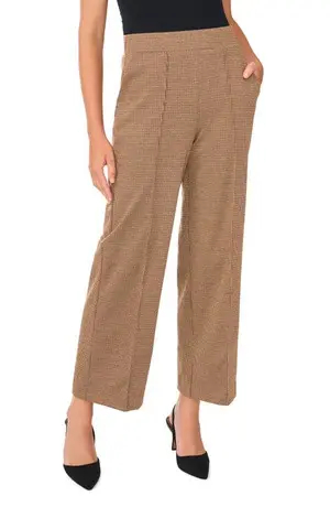 Vince Camuto Pintuck Front Wide Leg Ankle Pants