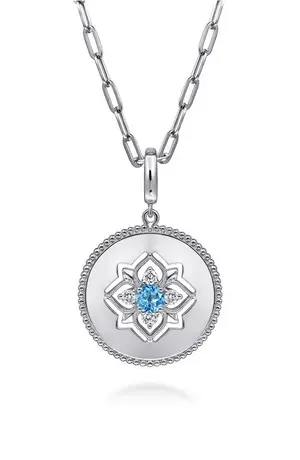 GABRIEL & CO. Bujukan Gemstone & Sterling Silver Medallion Pendant