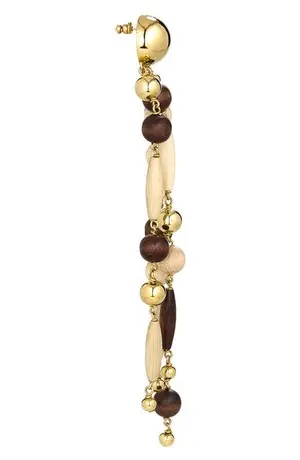 Rabanne Wooden Beaded Drop Earrings