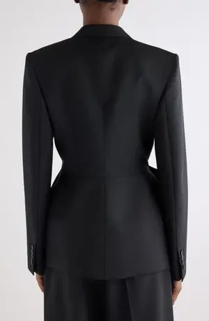 Givenchy Bow Front Wool & Mohair Blazer