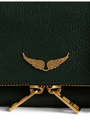 Zadig&Voltaire Rock Nano Leather Crossbody Bag - Emerald