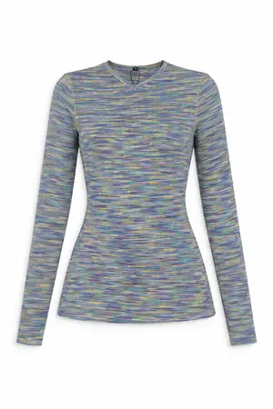 24/7 V-neck Long Sleeve Tee - Yellow
