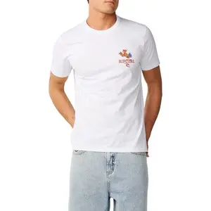 Rip Curl Desti Animals Cotton Graphic T-shirt - White