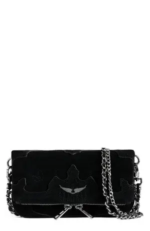 Zadig&Voltaire Rock Nano Western Leather Crossbody Bag - Black