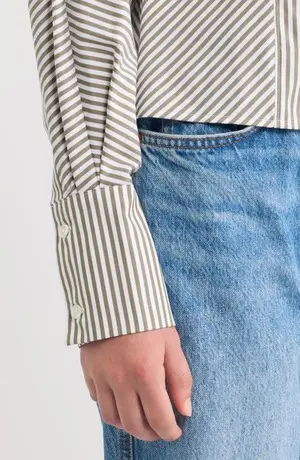 Rag & Bone Dustin Striped Cotton Poplin Shirt