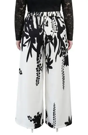STANDARDS & PRACTICES Abstract Pull-on Wide Leg Pants